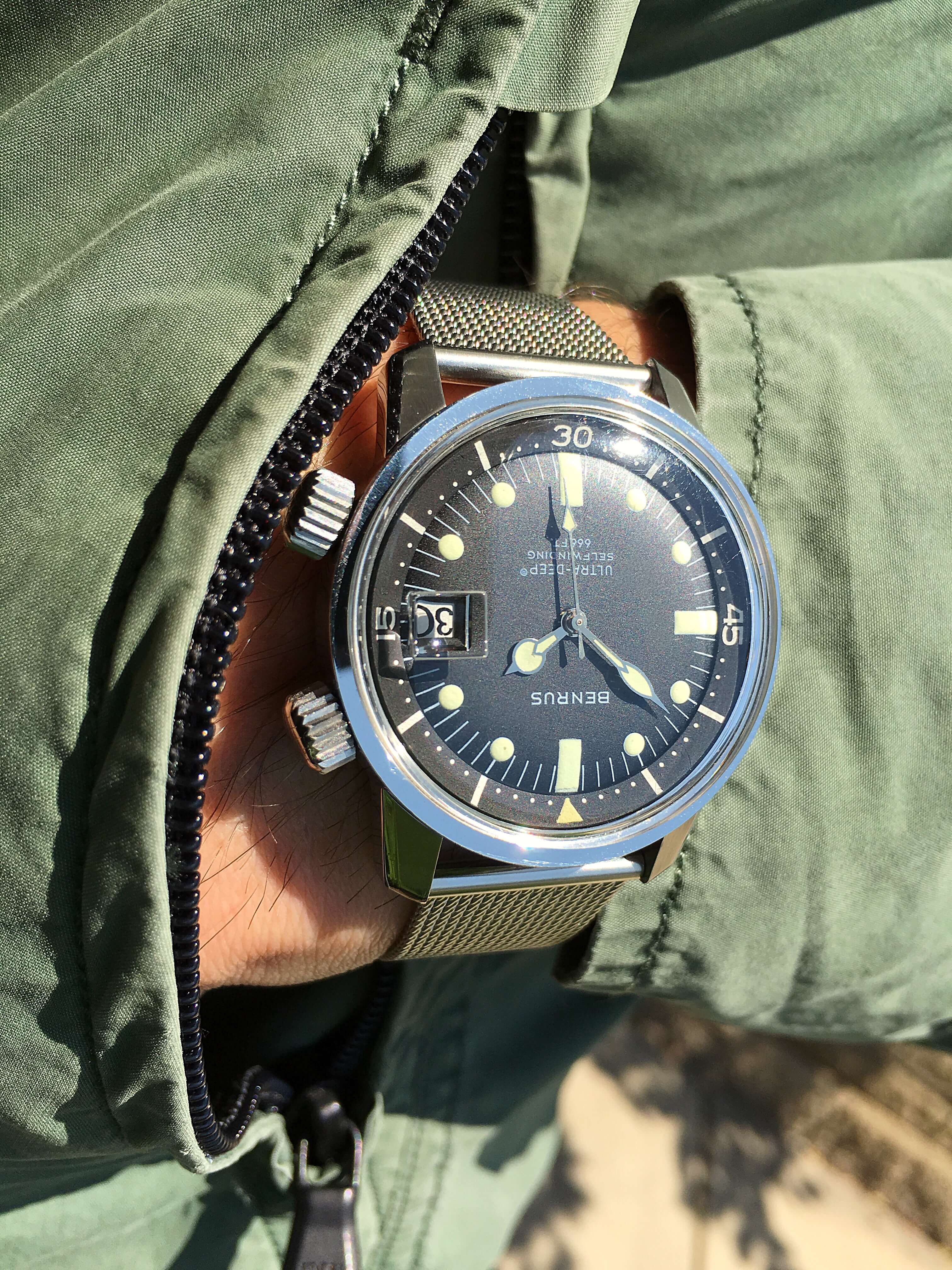 watchsteez.com – 1968 benrus ultra-deep super compressor 666 feet ...